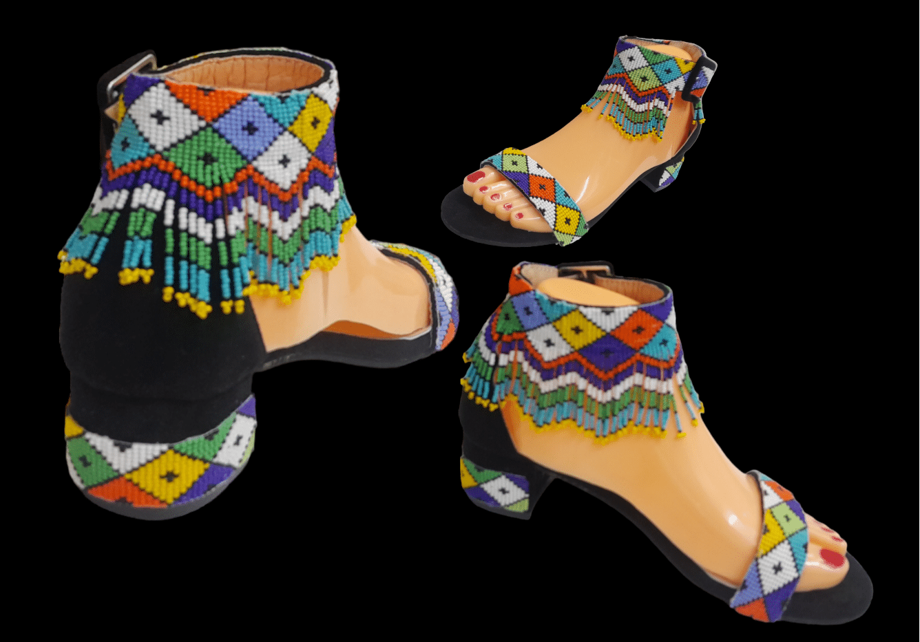 African beaded shoes - Crafty Online